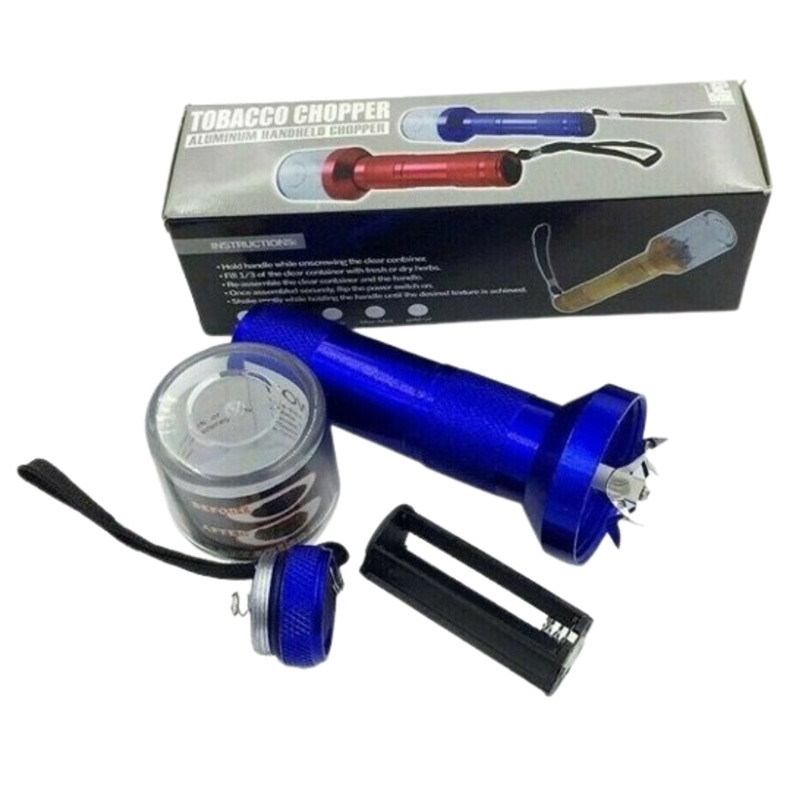 TOBACCO CHOPPER ALUMINUM HANDHELD ELECTRIC GRINDER